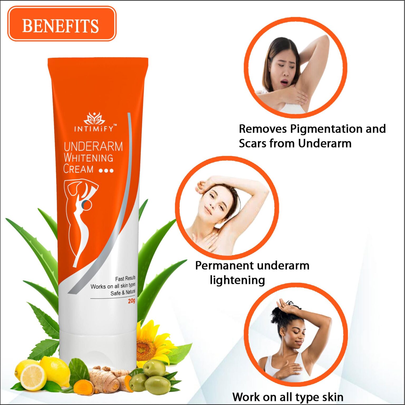 Intimify Under Arm Whitening Cream (20 Gms) – Intimify.in