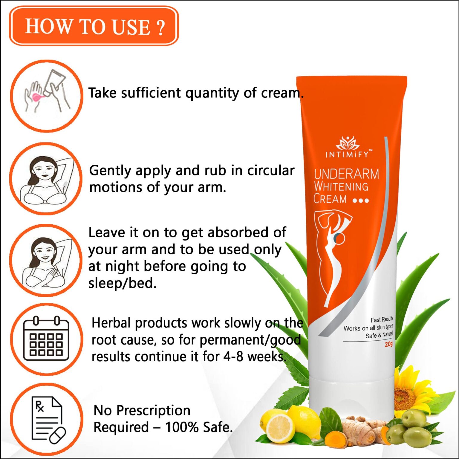 Intimify Under Arm Whitening Cream (20 Gms) – Intimify.in